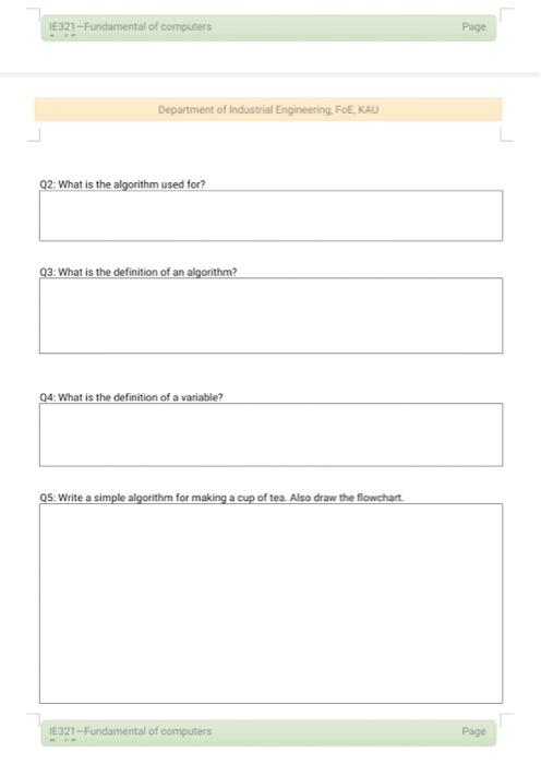 Solved Fundamentals of Computer -IE321 Winter 2023 | Chegg.com