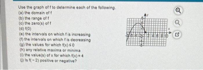 Solved Use the graph to determine a. open intervals on which | Chegg.com