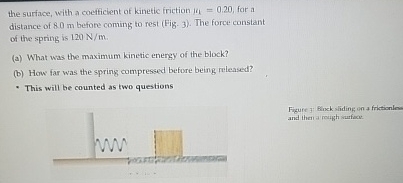 Solved 5 ﻿A 3.0 ﻿kg block sliding on a horizontal surface is | Chegg.com