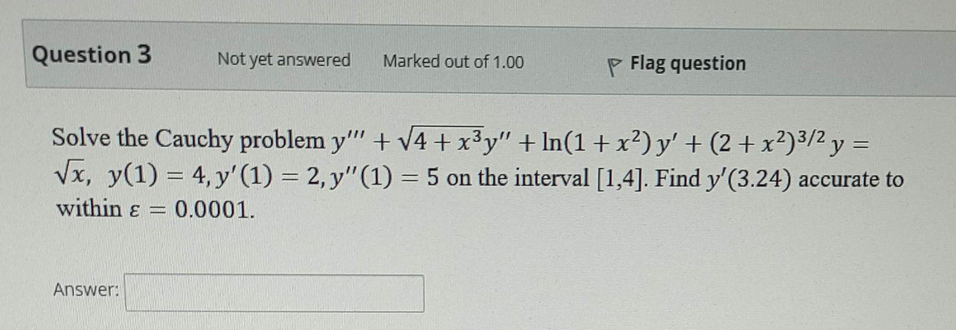 Solved Solve the Cauchy problem | Chegg.com