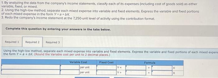 Solved Problem 6A-7 (Algo) Cost Behavior; High-Low Method; | Chegg.com