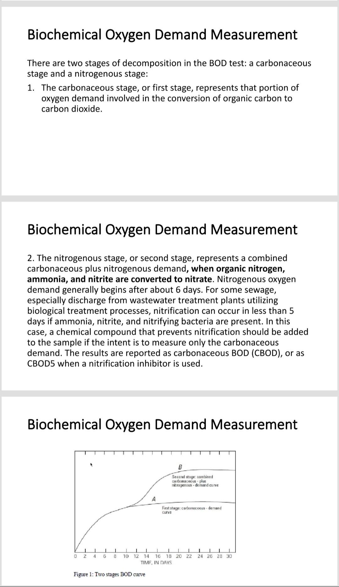 Solved Biochemical Oxygen Demand Measurement There are two | Chegg.com