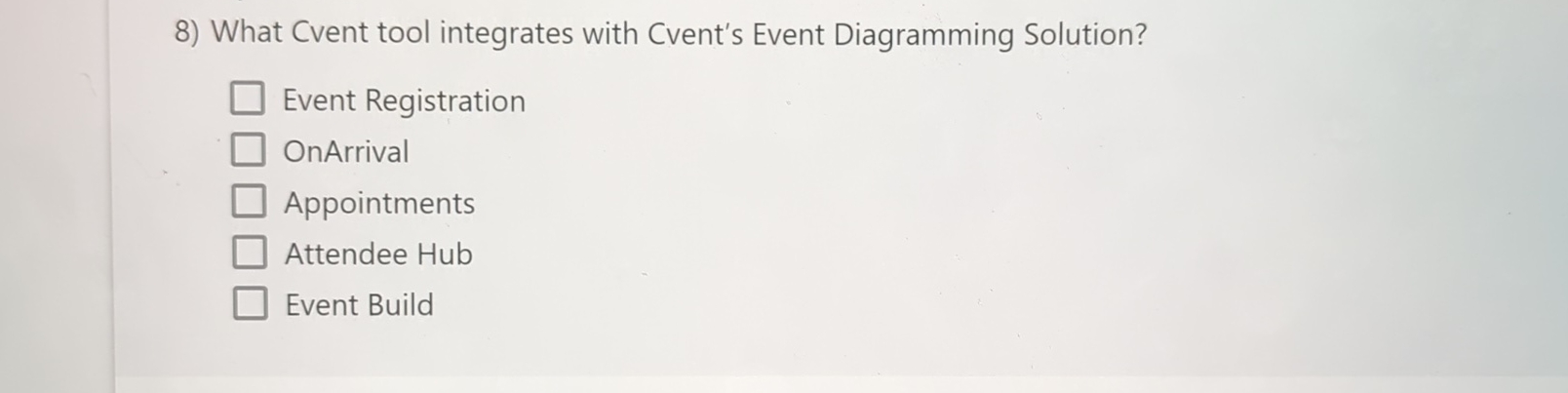 Solved What Cvent tool integrates with Cvent's Event | Chegg.com