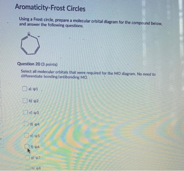Solved Aromaticity-Frost Circles Using a Frost circle, | Chegg.com