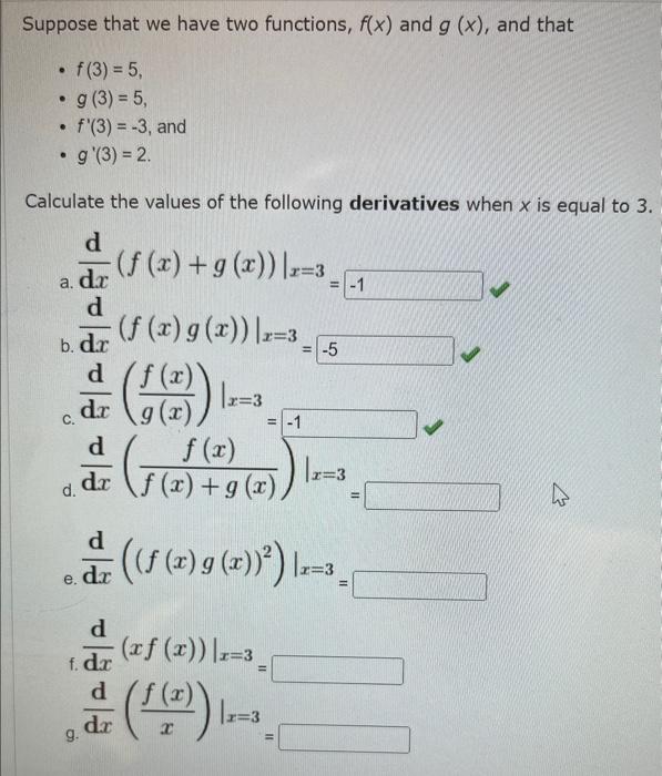 Solved Suppose that we have two functions, f(x) and g(x), | Chegg.com