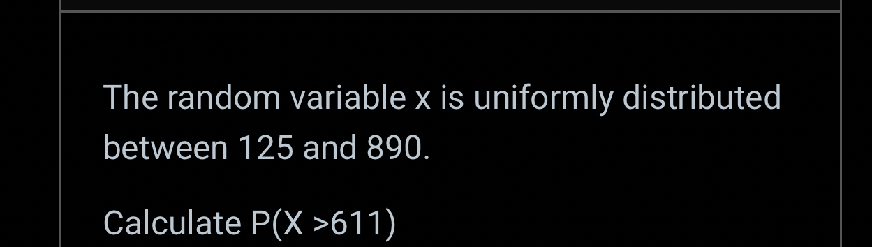 Solved The random variable x ﻿is uniformly distributed | Chegg.com