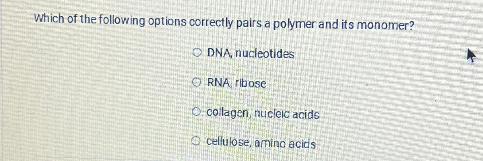 Solved Which of the following options correctly pairs a | Chegg.com
