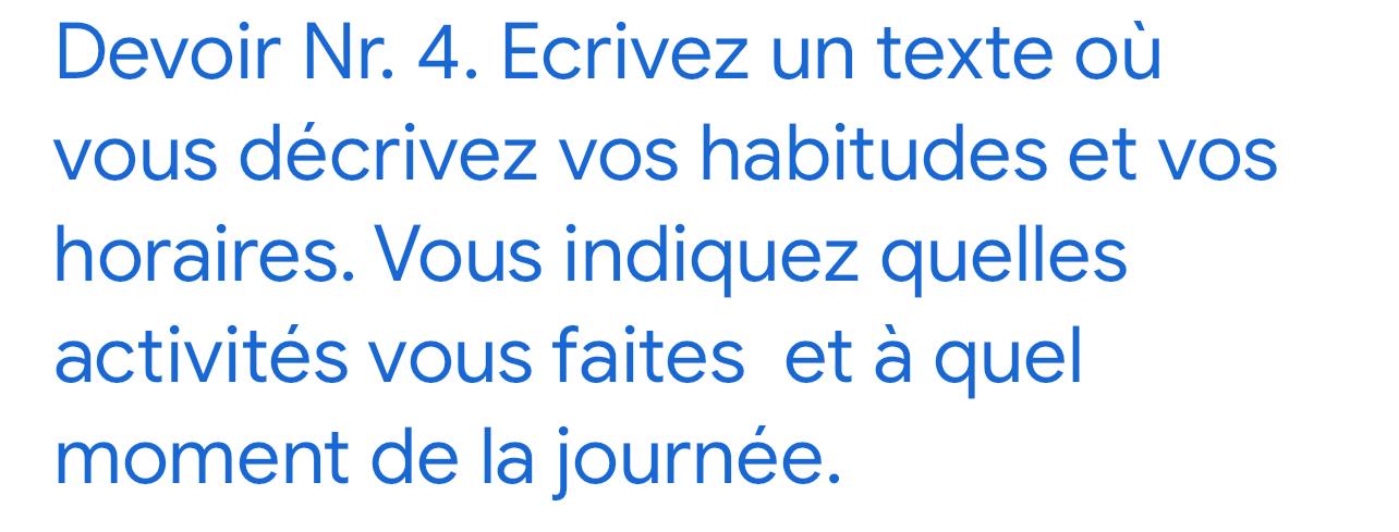 Solved Devoir Nr. 4. ﻿Ecrivez un texte où ﻿vous décrivez vos | Chegg.com