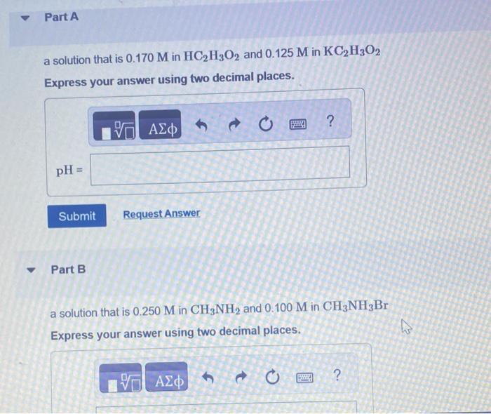 Solved a solution that is 0.170M in HC2H3O2 and 0.125M in | Chegg.com