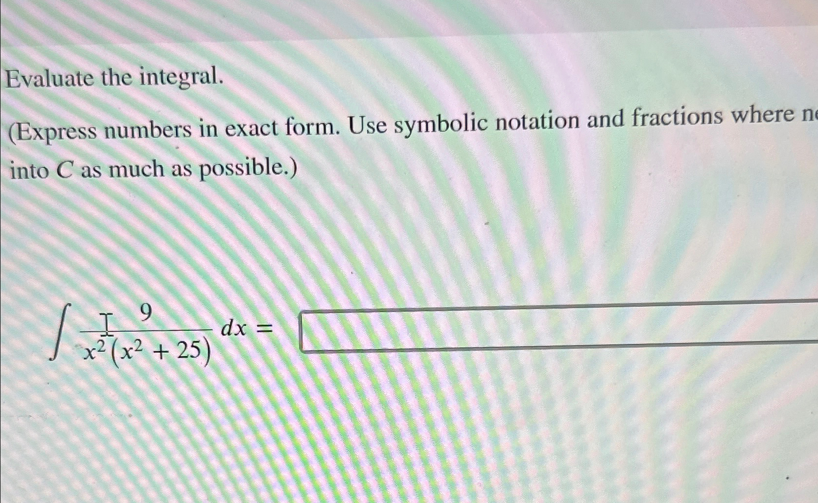 Solved Evaluate the integral.(Express numbers in exact form. | Chegg.com