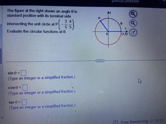 Solved The figure at the right shows an angle θ in standard | Chegg.com