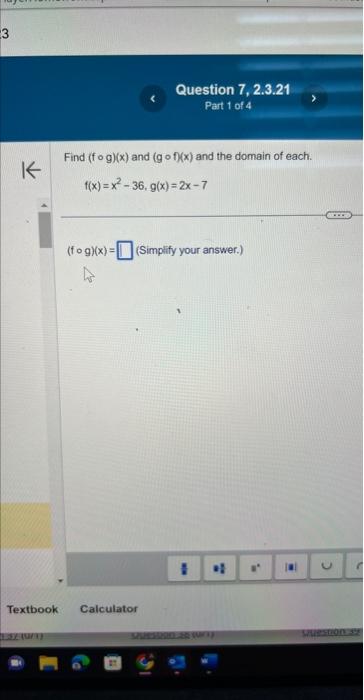 Solved Find (f∘g)(x) and (g∘f)(x) and the domain of each. | Chegg.com