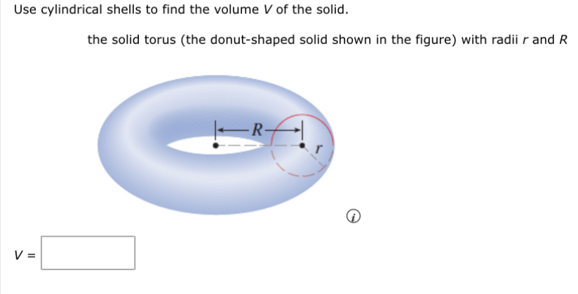 Solved Use cylindrical shells to find the volume V ﻿of the | Chegg.com