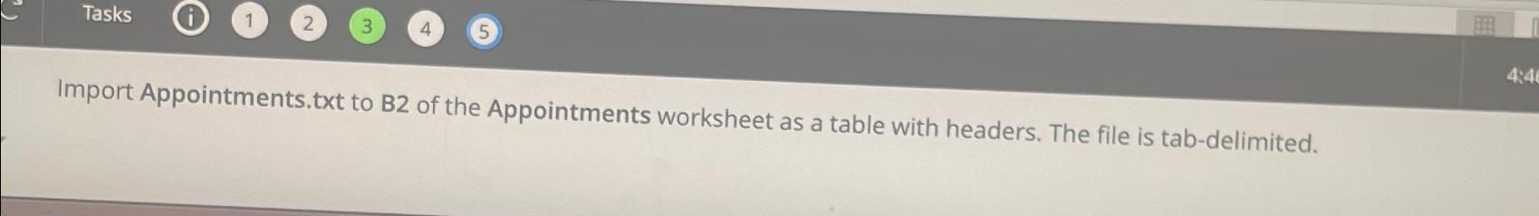Solved Import Appointments.txt to B2 ﻿of the Appointments | Chegg.com