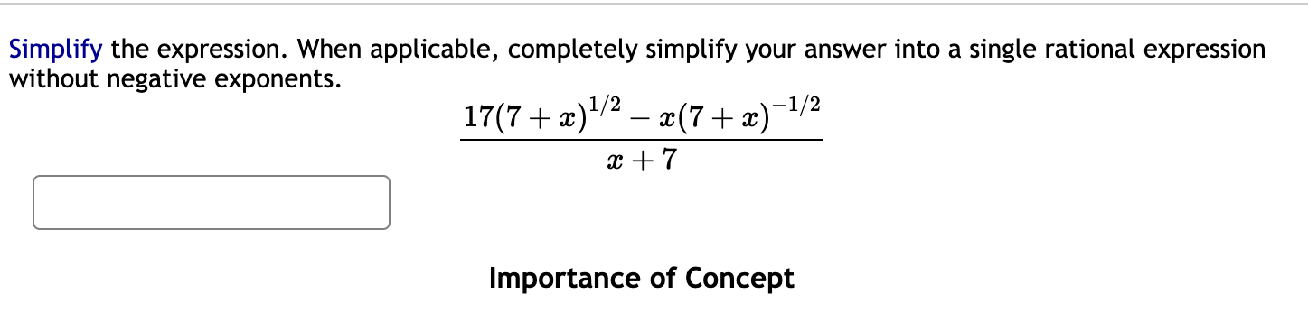 Solved Simplify the expression. When applicable, completely | Chegg.com