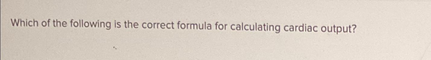 Solved Which of the following is the correct formula for | Chegg.com