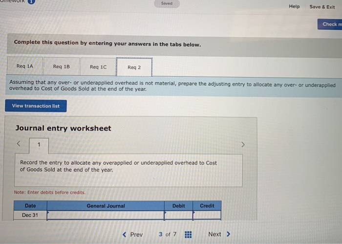 Solved mework a Saved Help Save & Exit Subm Check my work | Chegg.com