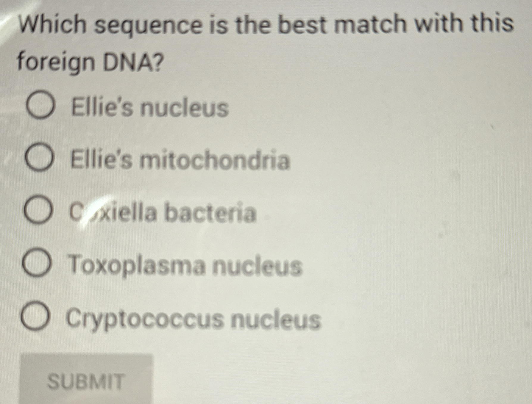Solved Which sequence is the best match with this foreign | Chegg.com