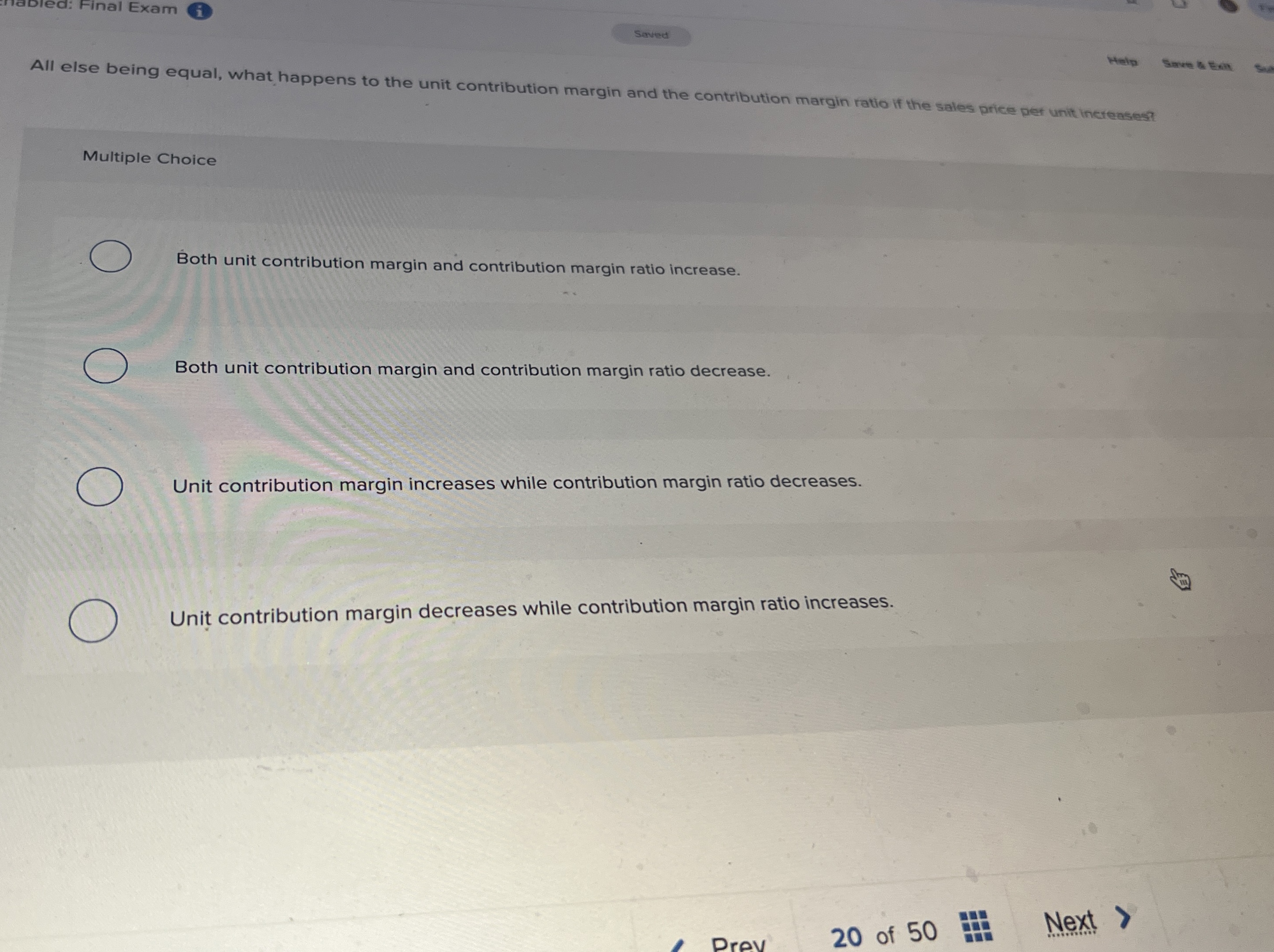 Solved All else being equal, what happens to the unit | Chegg.com