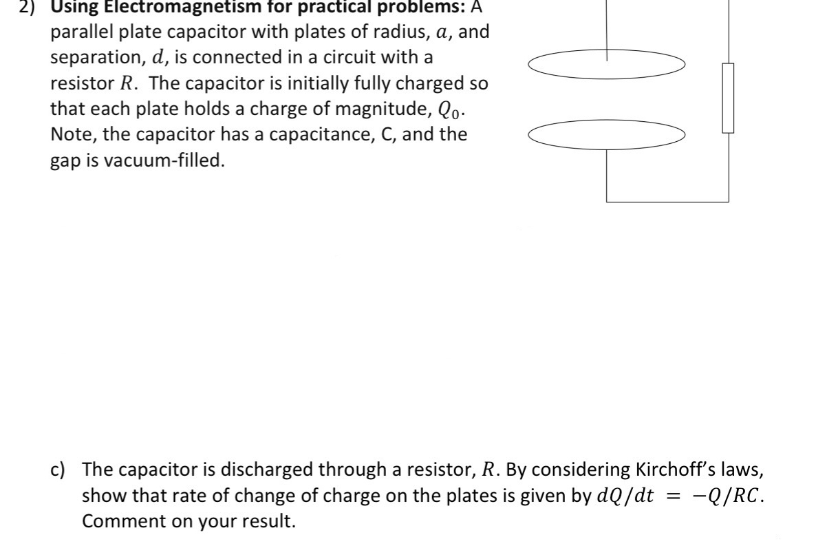 Solved Using Electromagnetism for practical problems: A | Chegg.com