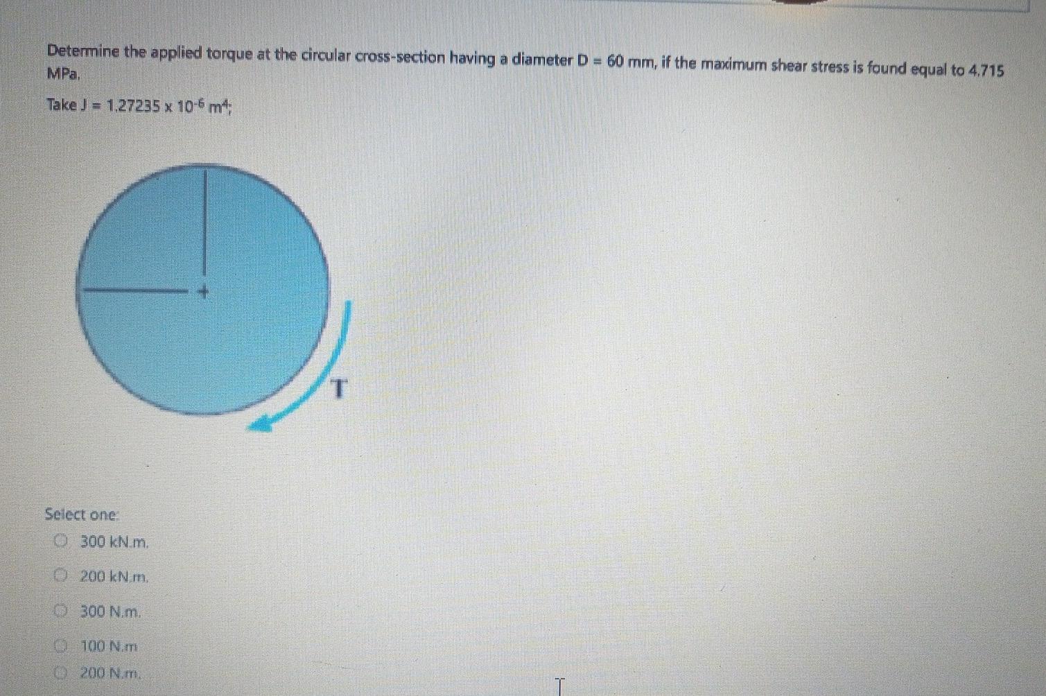Solved Determine the applied torque at the circular | Chegg.com