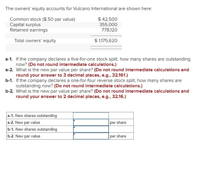 Solved The owners' equity accounts for Vulcano International | Chegg.com