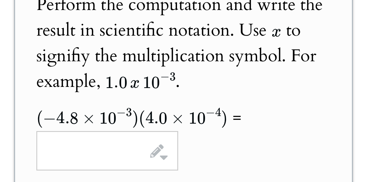Solved Perform the computation and write the result in | Chegg.com