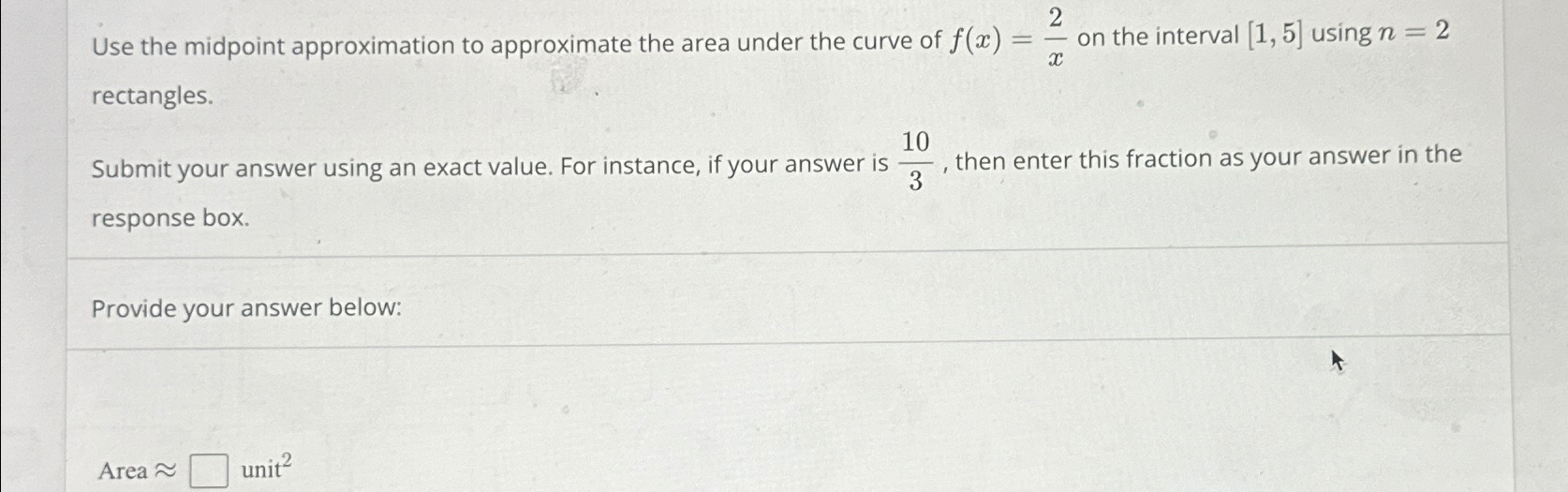 Solved Use the midpoint approximation to approximate the | Chegg.com