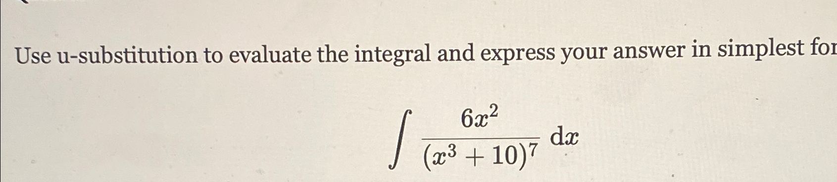 Solved Use u-substitution to evaluate the integral and | Chegg.com