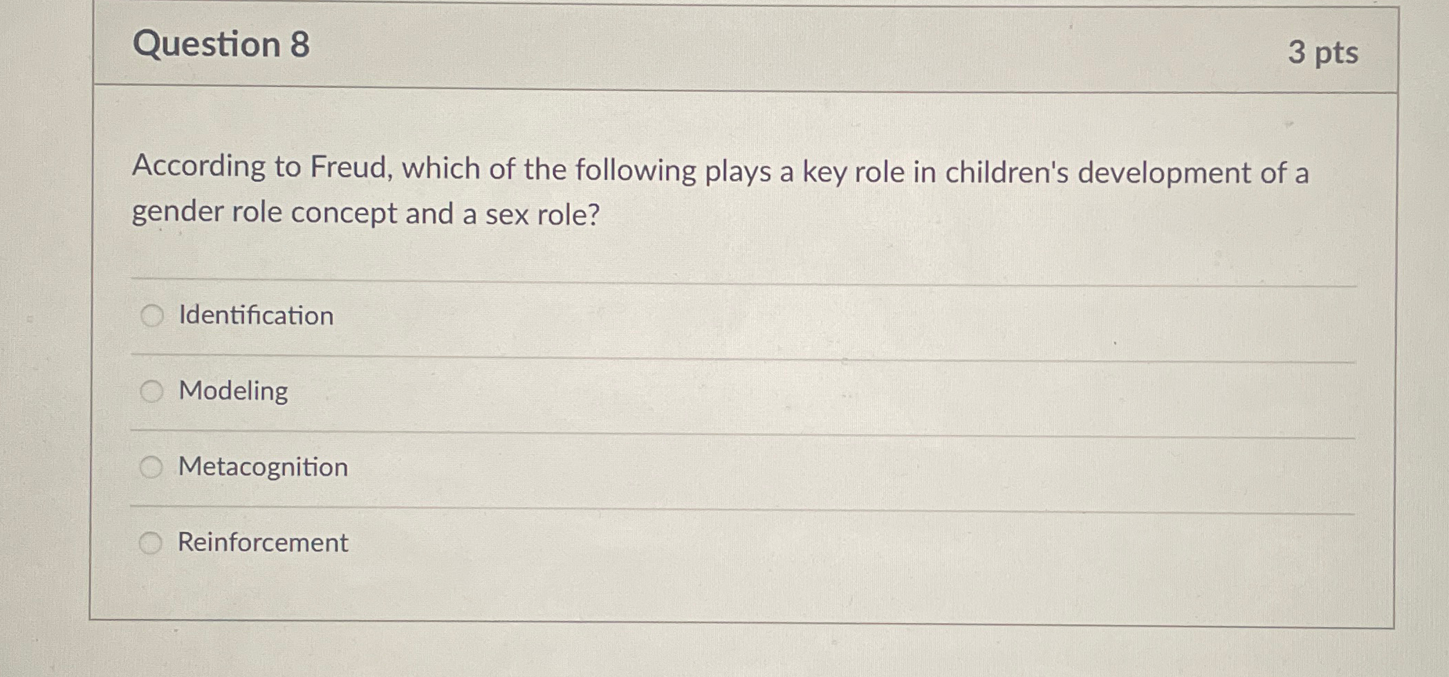 Solved Question 83 ﻿ptsAccording to Freud, which of the | Chegg.com