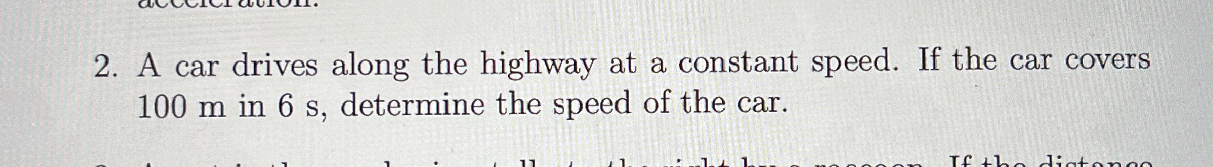 Solved A car drives along the highway at a constant speed. | Chegg.com