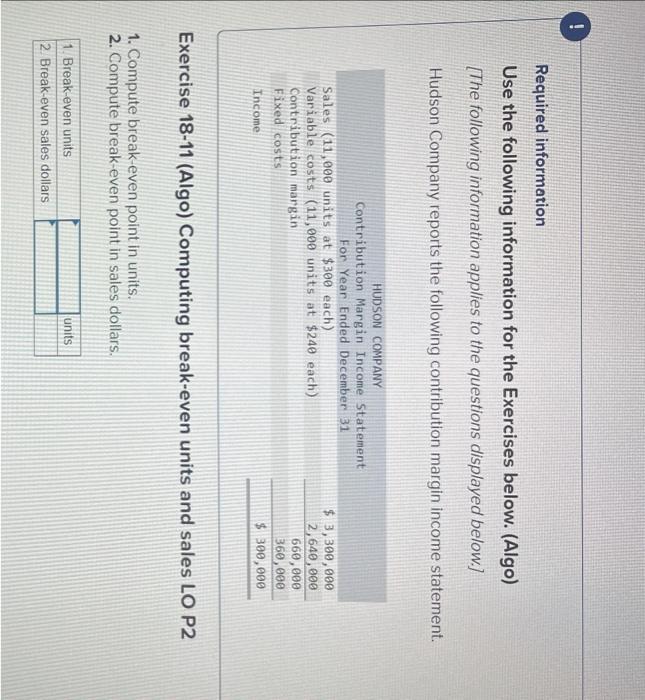 Solved Required information Use the following information | Chegg.com
