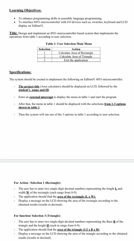 Solved Learning Objectives: • To enhance programming skills | Chegg.com