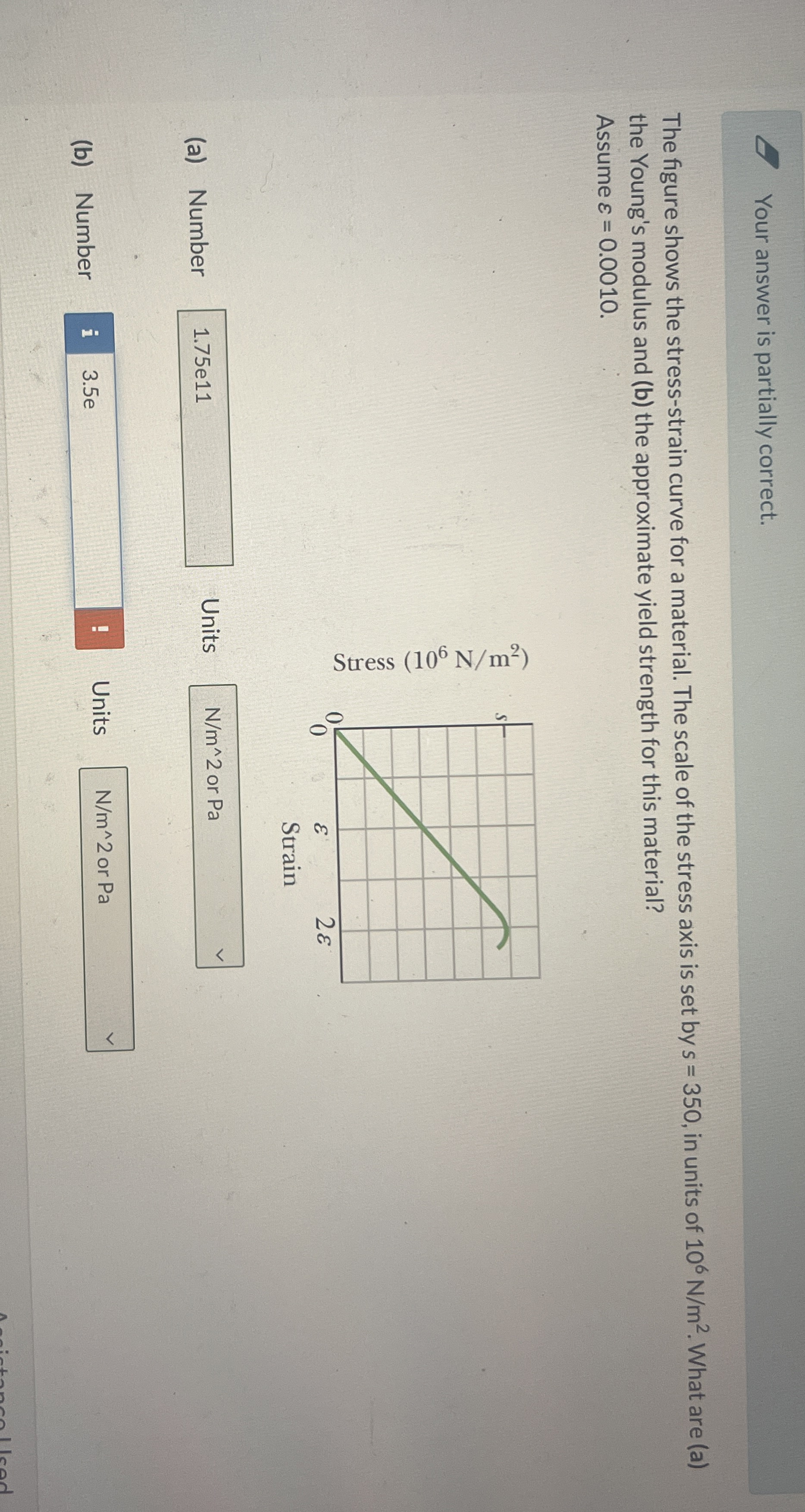Solved Your answer is partially correct.The figure shows the | Chegg.com