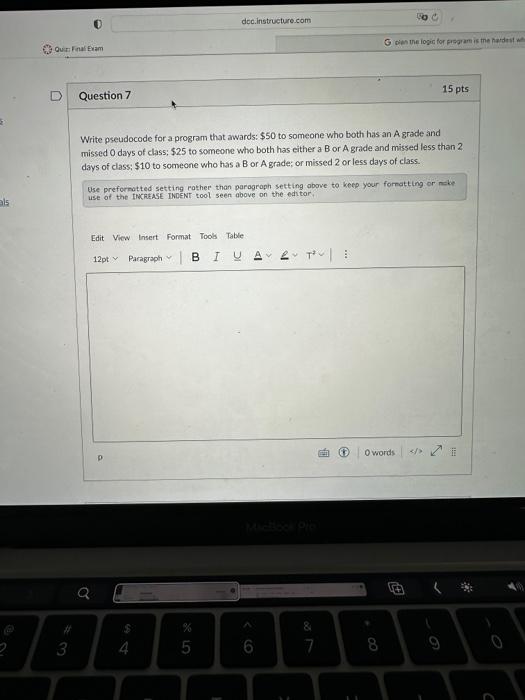 Solved Write pseudocode for a program that awards: $50 to | Chegg.com