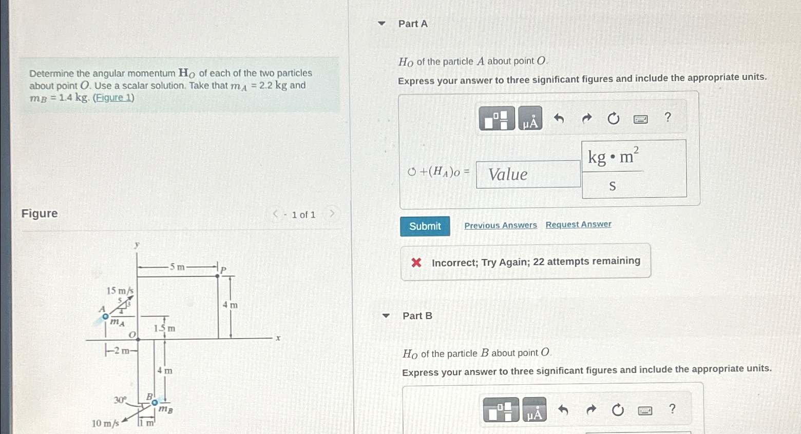 Part ADetermine the angular momentum HO ﻿of each of | Chegg.com