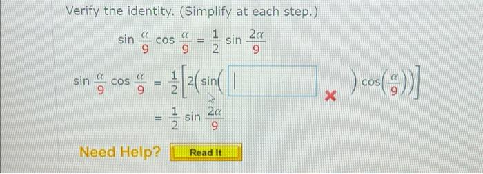 Solved Verify the identity. (Simplify at each step.) | Chegg.com