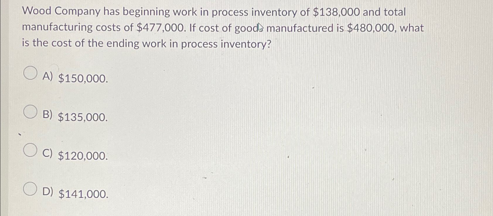 Solved Wood Company has beginning work in process inventory | Chegg.com