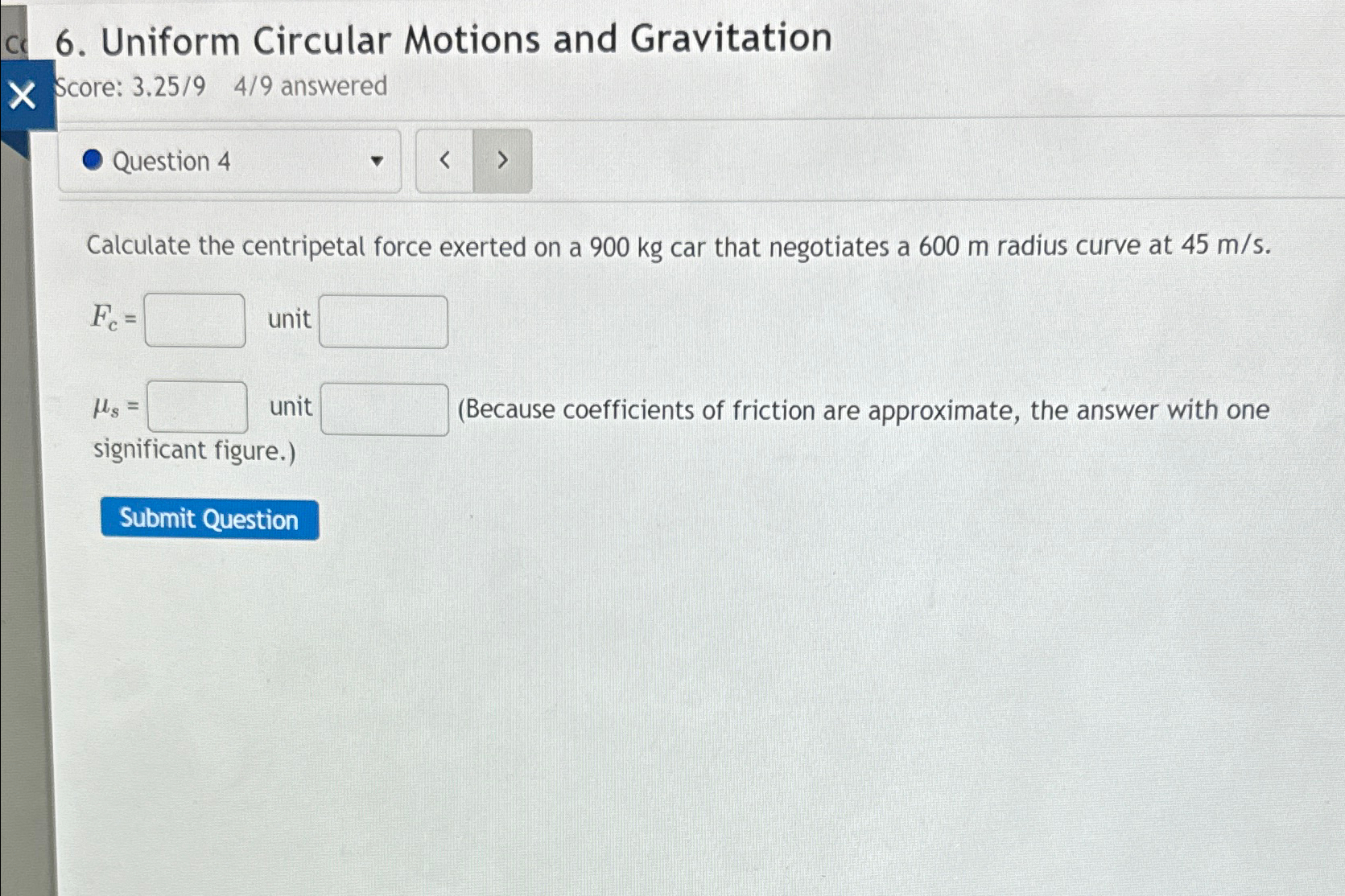 Solved Uniform Circular Motions and GravitationScore: | Chegg.com