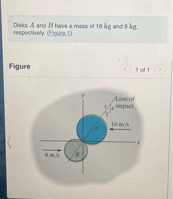 Solved Disks A and B have a mass of 16 kg and 9 kg, | Chegg.com