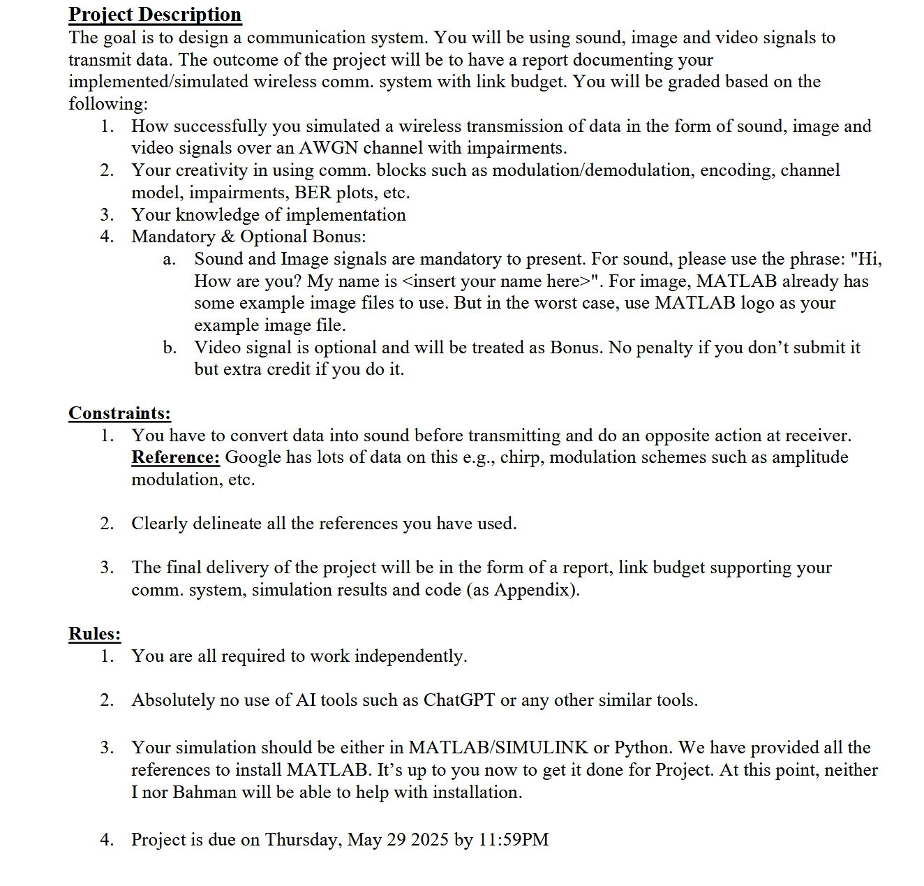 Project Description The goal is to design a | Chegg.com