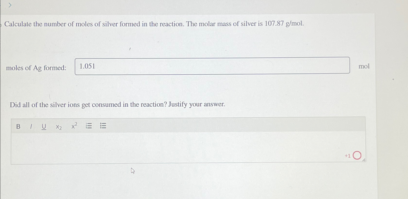 Calculate the number of moles of silver formed in the | Chegg.com
