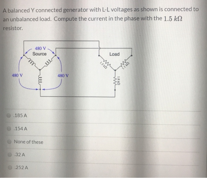 Solved A balanced Y connected generator with L-L voltages as | Chegg.com