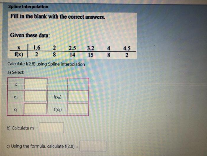 Solved Fill in the blank with the correct answers. Given | Chegg.com