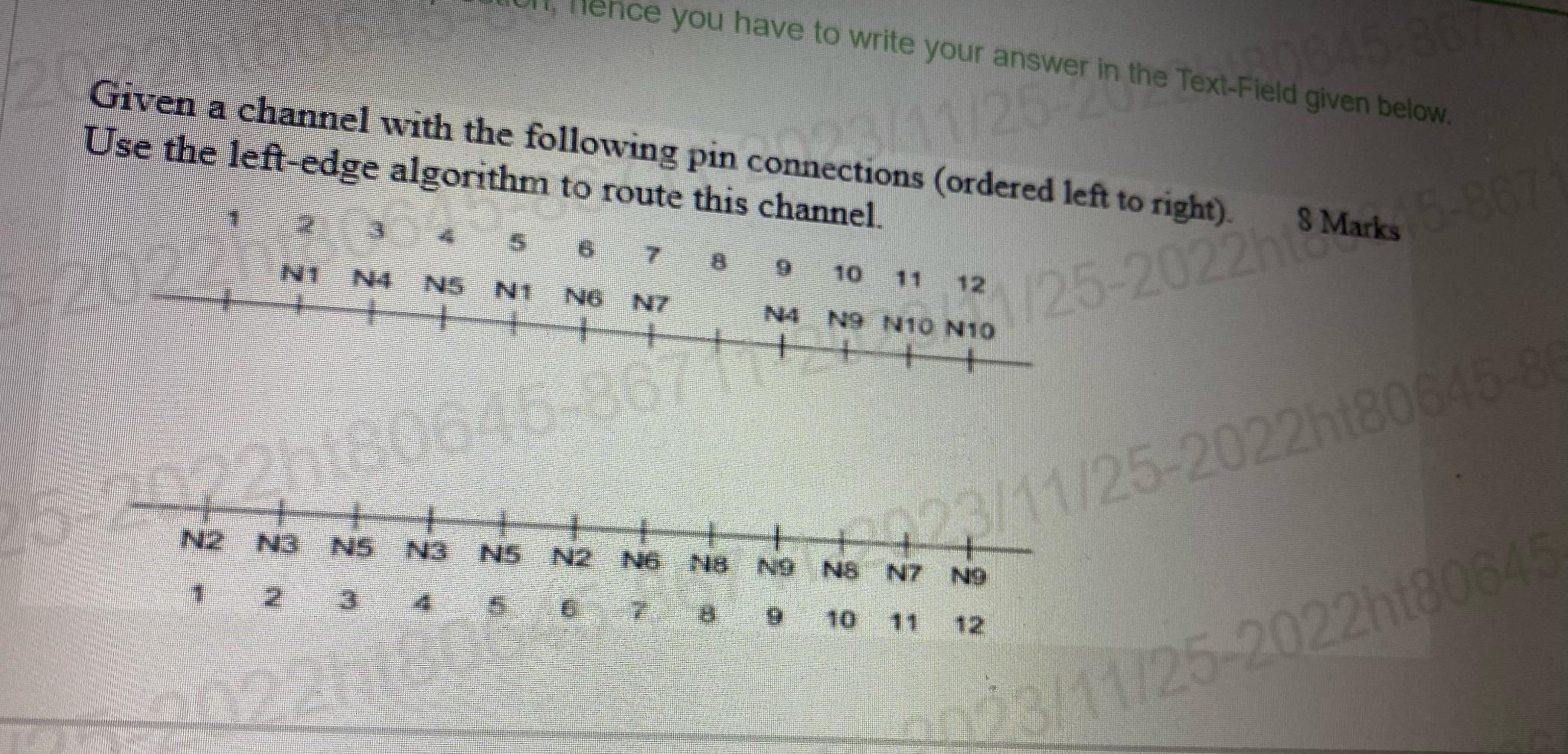 Solved Given a channel with the following pin connections | Chegg.com