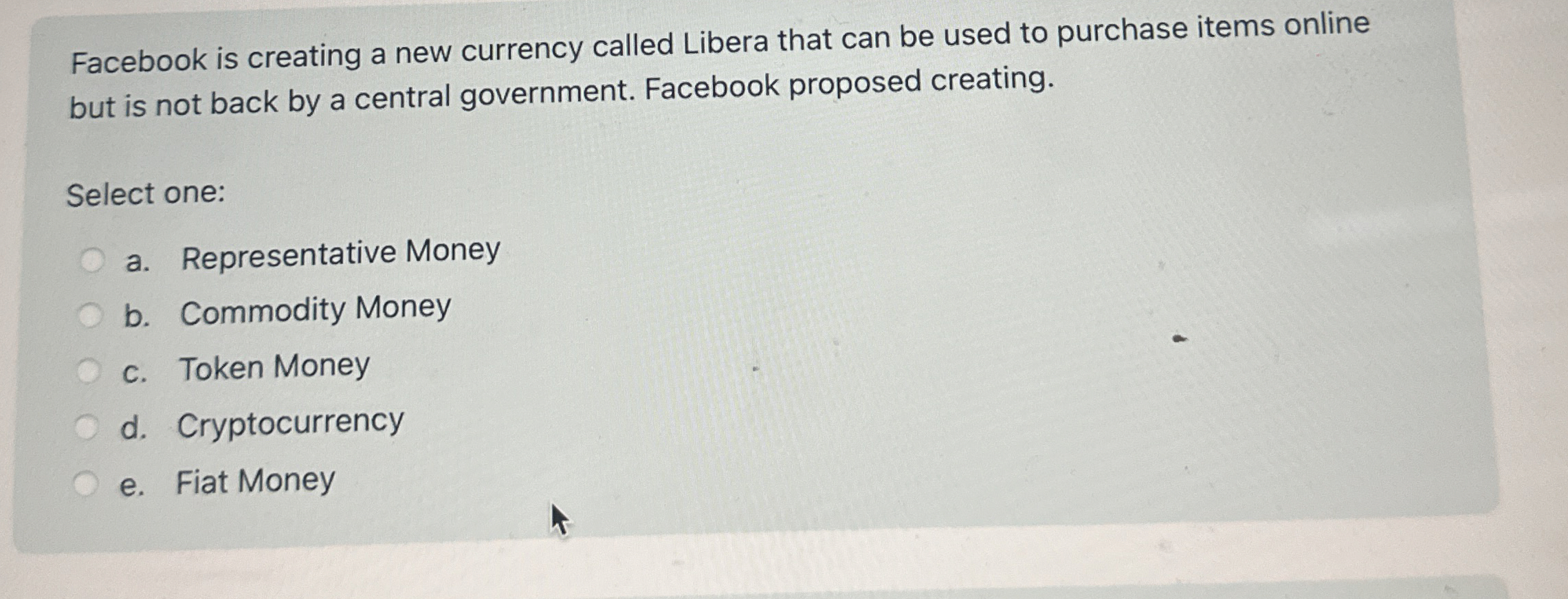 High Quality SOLUTION Facebook is creating a new currency called Libera | Chegg.com