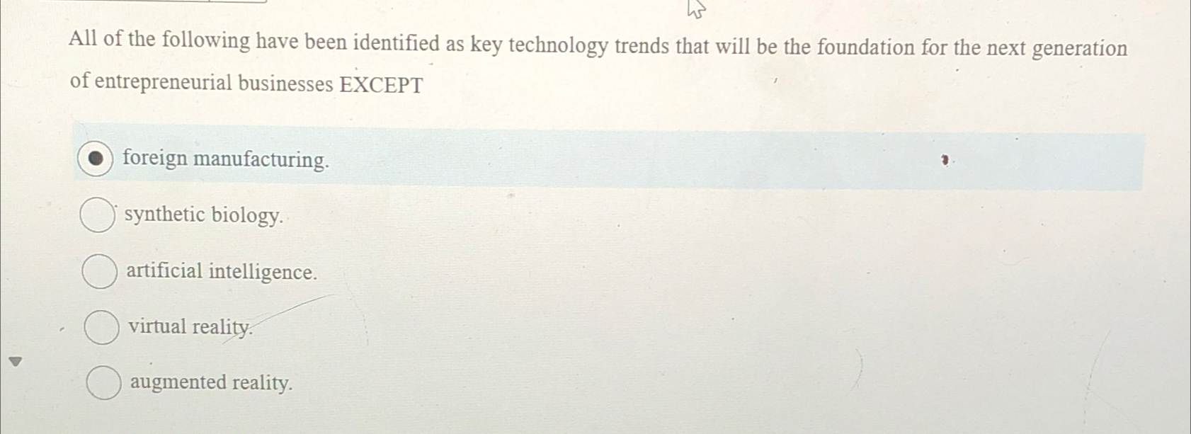 Solved All of the following have been identified as key | Chegg.com