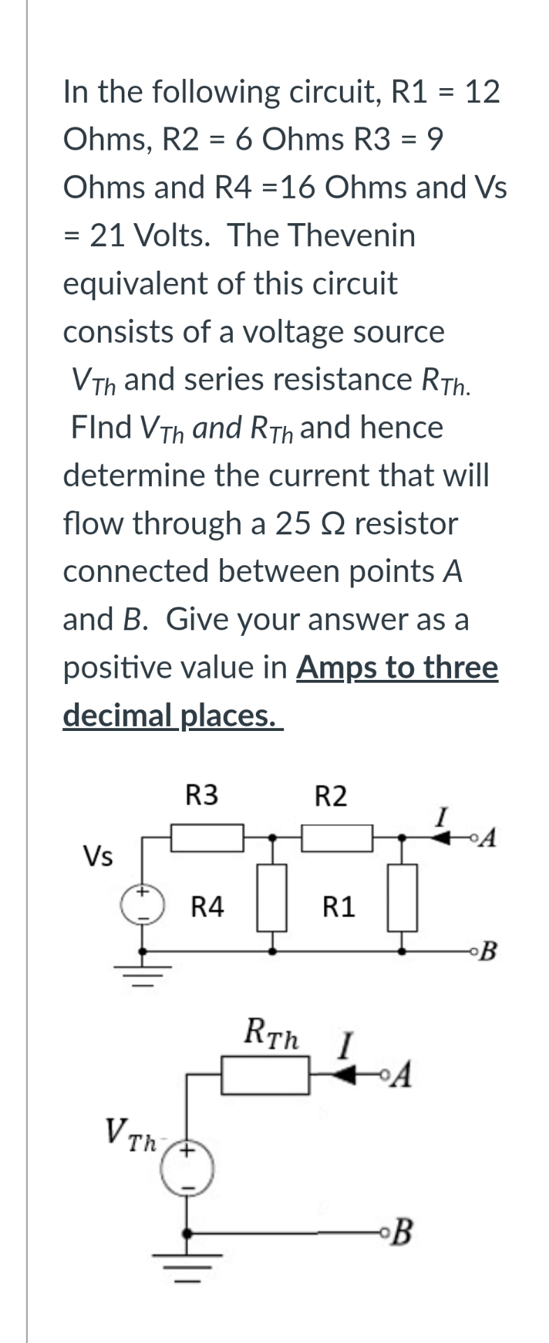 Solved In the following circuit, R1 = 12 ﻿Ohms, R2 = 6 ﻿Ohms | Chegg.com