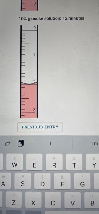 Solved 10% Glucose Solution 10% glucose solution: Initial | Chegg.com