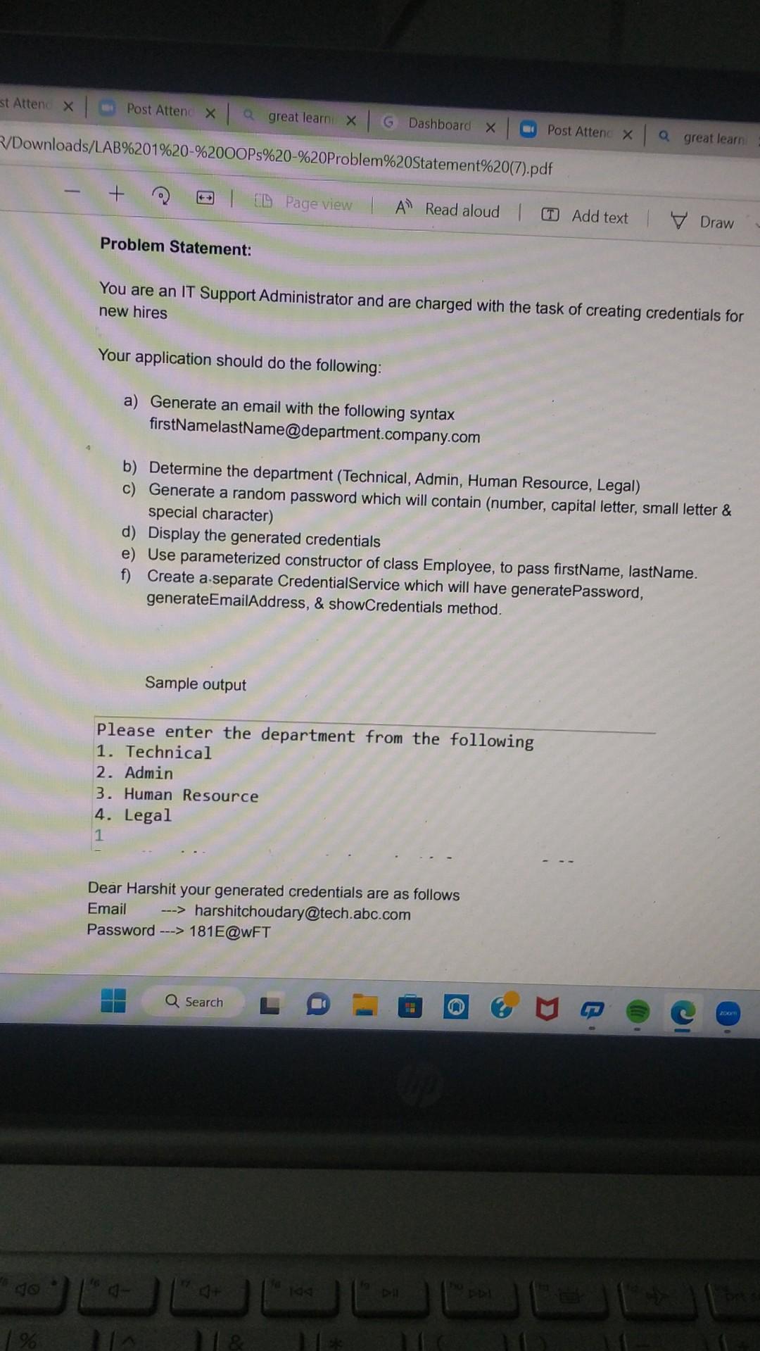 Solved You are an IT Support Administrator and are charged | Chegg.com